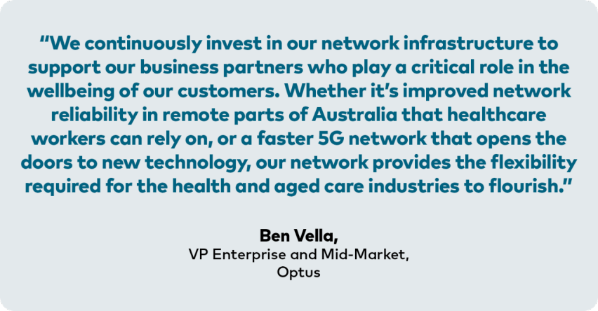 Optus paving the way for health and aged care innovation